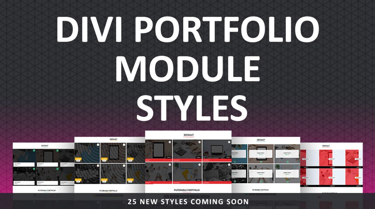 Divi Portfolio Module Pack | The Ultimate Divi Modules Ui Kit